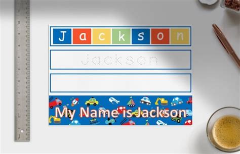 Personalised Name Activity Sheet Build It Trace It Write Etsy