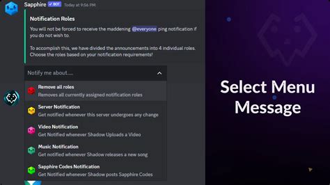 Select Menu With Message
