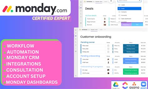 Monday Crm Automation Monday Com Monday Dashboard Project Management