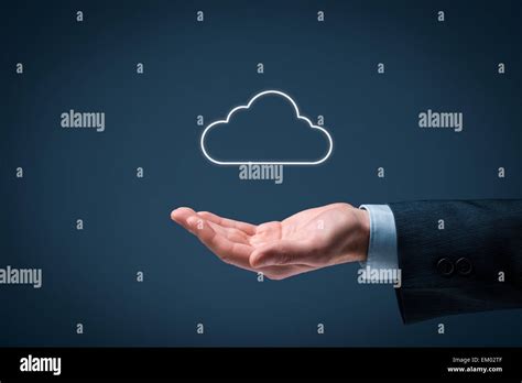 Cloud Computing Concept Connect To Cloud Hand With Cloud Computing