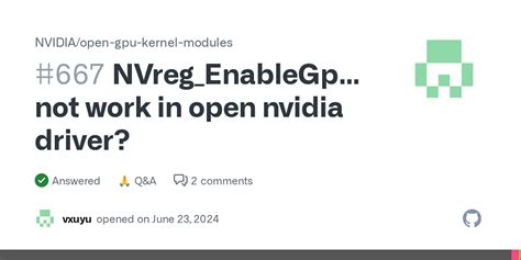 Nvregenablegpufirmware0 Not Work In Open Nvidia Driver · Nvidia Open