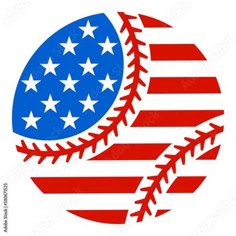 Sports Design For Baseball Fans In Stars And Stripes Baseball Theme