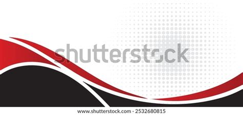 Abstract Red Waves Flowing On Black Stock Vector Royalty Free