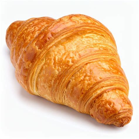 A Beautifully Layered Croissant Golden Brown Freshly Baked Pastry