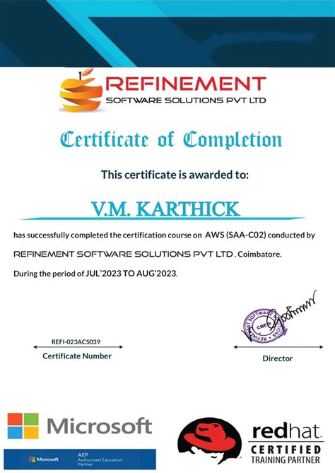 Karthick V M On Linkedin Awscloud Aws