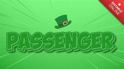 Passenger Text Effect Generator Textstudio