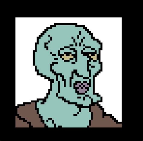 Minecraft Squidward Pixel Art