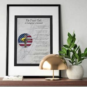 Firefighter Memorial Funeral Poem For Celebration Of Life For Fireman