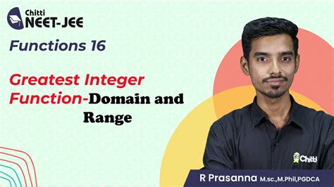 Functions 16 Greatest Integer Function Domain And Range Youtube