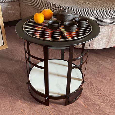 Európai Könnyű Luxus Tűz Gödrök Kültéri Villa Barbecue Asztal Beltéri