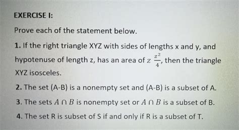 Solved Prove Each Of The Statement Below If The Right Chegg