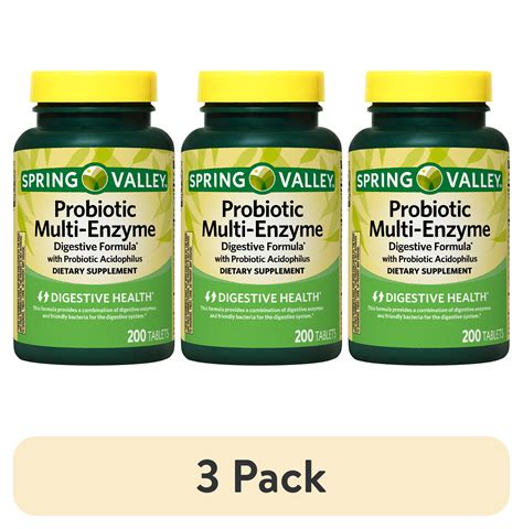 3 Pack Spring Valley Probiotic Multi Enzyme Digestive Formula Tablets