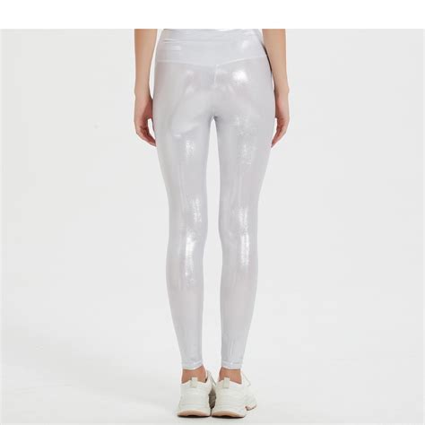 Linda Metallic Spandex Leggings Shiny Fashion Lale Look