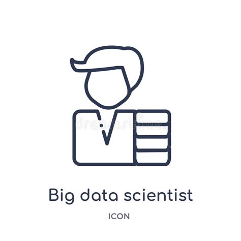 Thin Line Icon Big Data Expert Stock Illustrations 15 Thin Line Icon