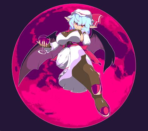 Yado Taityou Remilia Scarlet Touhou Red Footwear 1girl Adapted Costume Alcohol Alternate