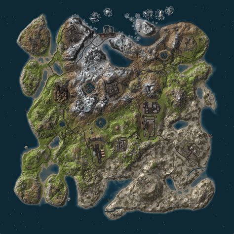 Карта procedural map rust