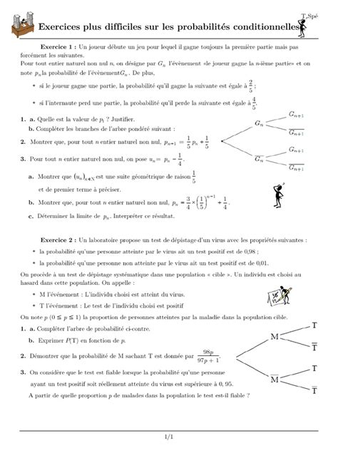 Exercices Plus Difficiles Pdf