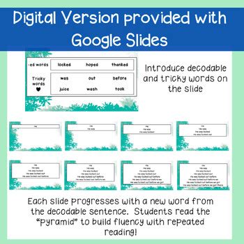 Oral Reading Fluency Practice Science Of Reading Ed Endings Sentences