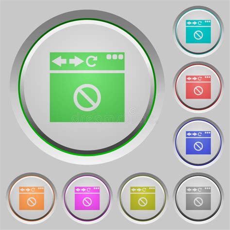 Browser Disabled Push Buttons Stock Vector Illustration Of Software Interface 200993850