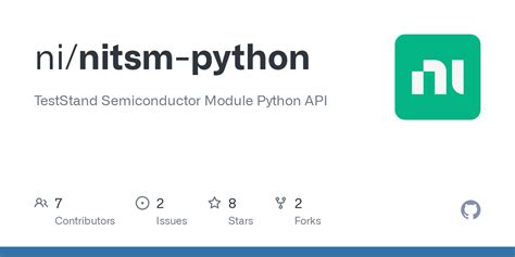GitHub Ni Nitsm Python TestStand Semiconductor Module Python API