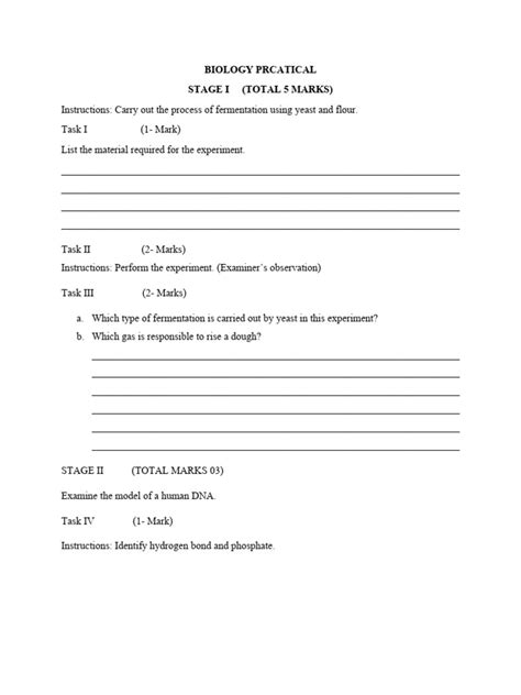 Practical Biology Class X Pdf Cerebrum Yeast