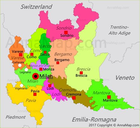 Lombardy Map Italy
