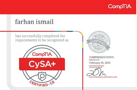 Im Thrilled To Share That Ive Officially Earned The Comptia Csa