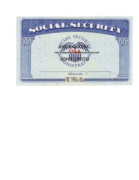 12 Blank Social Security Card Templates Free Editable Psd