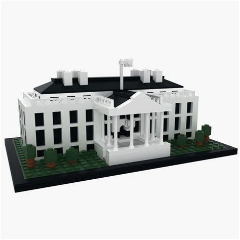 3d Model Lego White House Turbosquid 1168090
