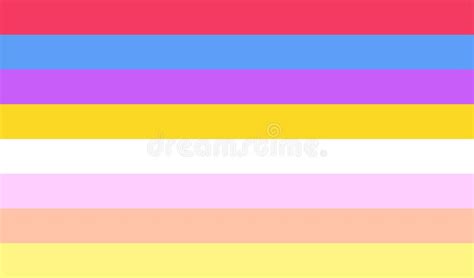 Pangender Flag Vector Illustration Present People Who Identify As All