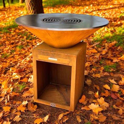 Brasero Plancha Corten 100 Luxe Brazero Cuisson Pour épicuriens Grille