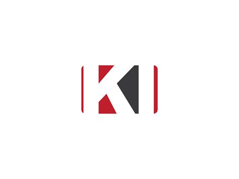 Stylish Png Shape Ki Letter Logo Typography Square Ki Logo Icon Vector