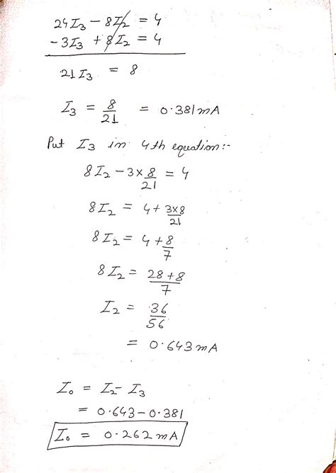 Solved Use Mesh Analysis First Then Provide Another Solution That