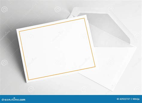 Blank Invitation Card And Envelope Stock Illustration Illustration Of Message Blank 42922737