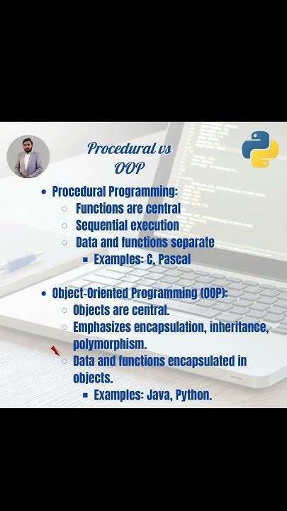 Understand Procedural Vs Oop In 46 Seconds Shorts Python Youtube