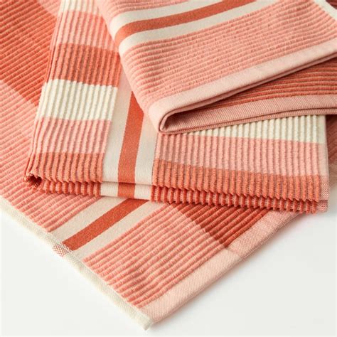 Australian Cotton Ginger Stripe Tea Towel Pack Of 3 Adairs