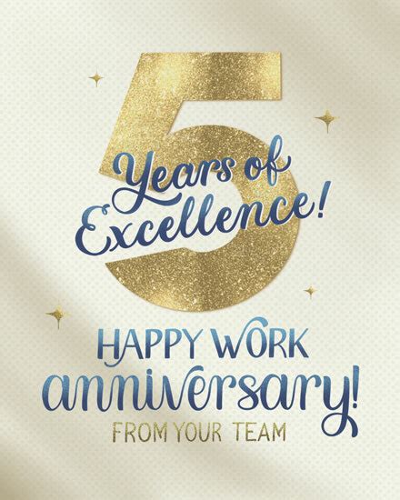 Five Years Work Anniversary Wishes
