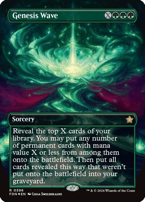 Genesis Wave Borderless Mana Foil Foundations Magic The
