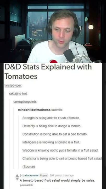 Dnd Stats Are Tomatoes Dandd Meme Stream Highlights Dnd Dndmemes