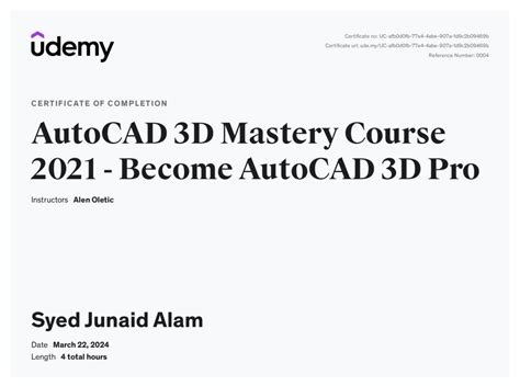 Syed Junaid Alam On Linkedin Udemy Course Completion Certificate