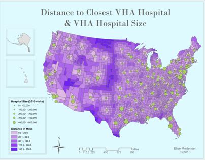 Spatial Analysis Of Veteran Hospitals Using Arcmap Behance