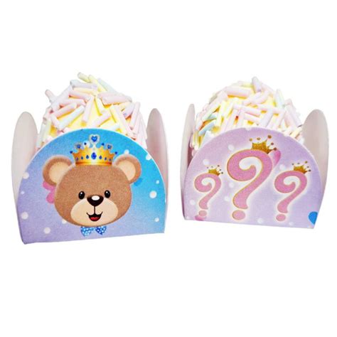 Porta Forminha Para Doces Chá Revelação Pct C 40 Unid Elo7