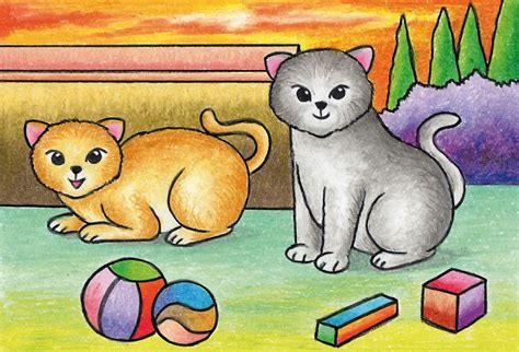 Two Cats Cartoon Drawing MyCreation OpenSea