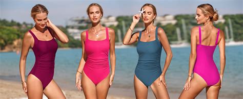 Upopby Womens Vintage Padded Push Up One Piece Swimsuits Tummy Control