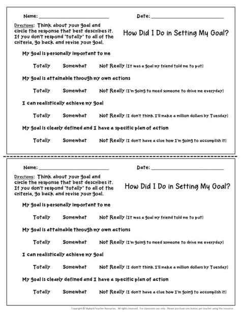 Setting Goals Unit Activities Lessons And Assessment Tpt