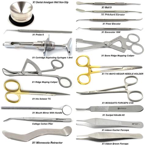 Implant Surgery Kit Dental Dentistry Surgical Instruments Forceps