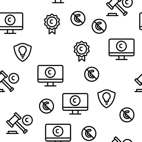 Intellectual Property Vector Seamless Pattern 10310327 Vector Art At