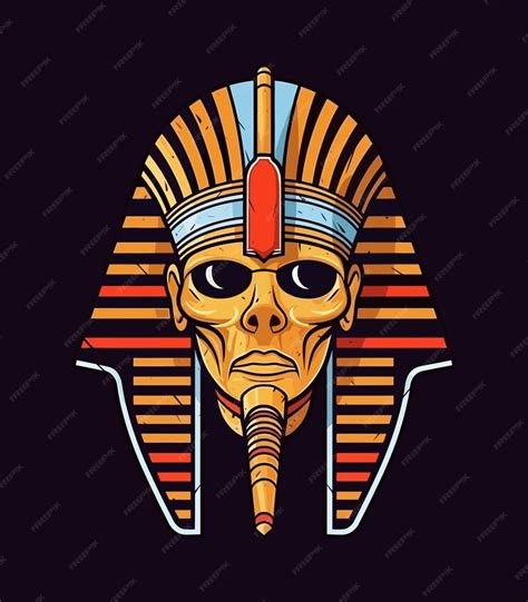 Premium Vector Egyptian Golden Pharoh Vector Clip Art Illustration