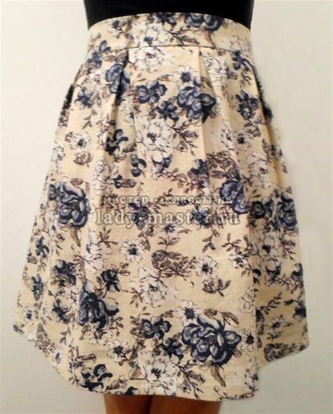 Выкройка юбки с бантовыми (встречными) складками