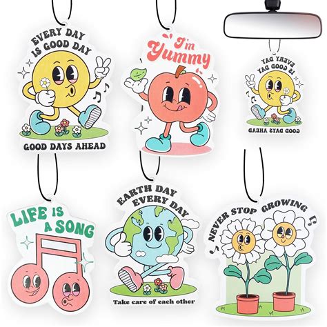 Joytezz 5pcs Retro Cute Car Air Fresheners Car Interior